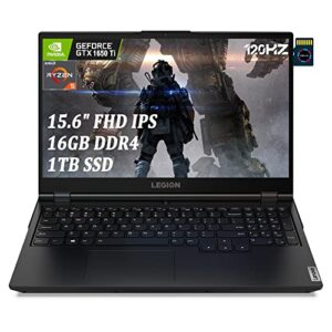 lenovo legion 5 15 gaming laptop i 15.6″ fhd ips 120hz display i amd 6-core ryzen 5 4600h (>i7-8750h) i 16gb ddr4 1tb ssd i geforce gtx 1650 ti 4gb i backlit usb-c win10 black + 32gb microsd card