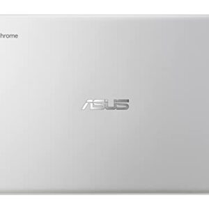 ASUS 2022 14" FHD Chromebook Laptop, Intel Core M3-8100Y Processor, 8GB RAM, 64GB eMMC Flash Memory, Backlit Keyboard, Intel Graphics, HD Webcam, Chrome OS, Silver, 32GB Snowbell USB Card