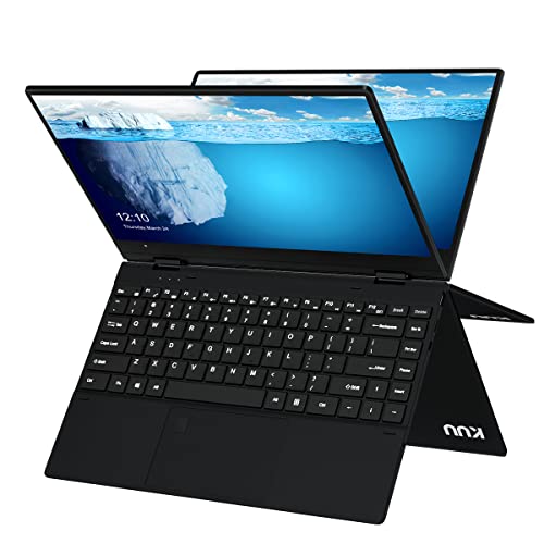 KUU FLEXONE 2 in 1 Laptop, 8GB DDR4 RAM 512GB SSD, 14 Inch IPS Touch-Screen,Pentium J5040 Processor Notebook, Windows 11 Pro, Fingerprint Reader, Bluetooth 5.1, All Metal Body