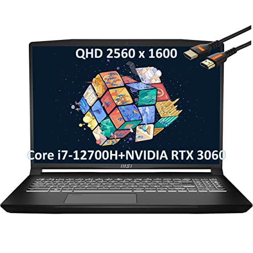 MSI Creator M16 16" Content Creation Laptop: Intel Core i7-12700H RTX 3060 NVMe SSD, QHD+ 16:10 100% DCI-P3, 180-Degree Lay-Flat, Cooler Boost Trinity+, Win 11 Home: Black (32GB RAM | 1TB PCIe SSD)