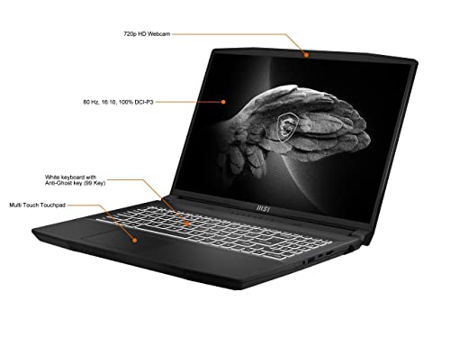 MSI Creator M16 16" Content Creation Laptop: Intel Core i7-12700H RTX 3060 NVMe SSD, QHD+ 16:10 100% DCI-P3, 180-Degree Lay-Flat, Cooler Boost Trinity+, Win 11 Home: Black (32GB RAM | 1TB PCIe SSD)