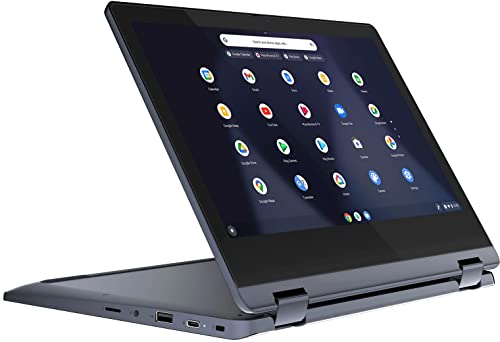 Lenovo Chromebook Flex 3 2-in-1 11.6" HD Touchscreen Laptop, MediaTek MT8183, 4GB RAM, 128GB Storage(64GB eMMC+MTC 64GB Flash Memory), 360° flip-and-fold, Chrome OS, Abyss Blue