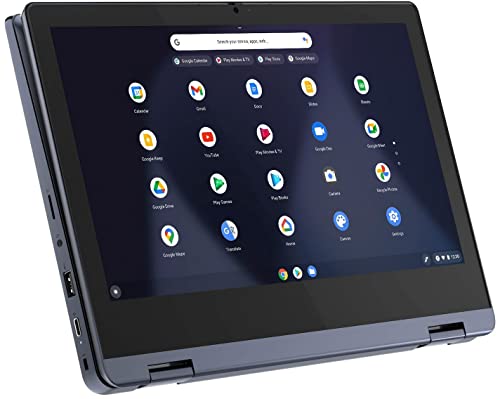 Lenovo Chromebook Flex 3 2-in-1 11.6" HD Touchscreen Laptop, MediaTek MT8183, 4GB RAM, 128GB Storage(64GB eMMC+MTC 64GB Flash Memory), 360° flip-and-fold, Chrome OS, Abyss Blue