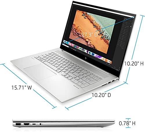 2022 HP Envy Laptop 17.3" FHD IPS Touchscreen 11th Intel i7-1165G7 Intel Iris Xe Graphics 32GB DDR4 1TB SSD WiFi 6 Fullsize Backlit Keyboard w/ Numpad and FP Reader Win 10 w/32GB USB