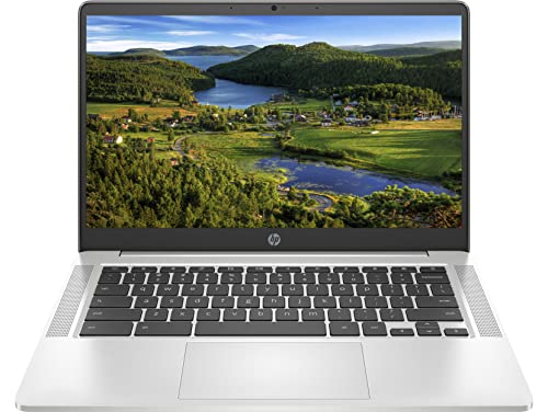 2022 Newest HP Chromebook Laptop, 14" HD Screen, AMD 3015Ce Processor, 4GB RAM, 32GB eMMC Flash Memory, Webcam, WiFi, Bluetooth, Fast Charge, Chrome OS, Mineral Silver (Renewed)