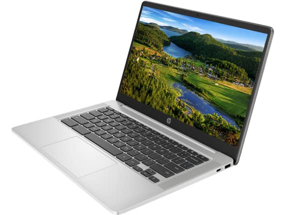 2022 Newest HP Chromebook Laptop, 14" HD Screen, AMD 3015Ce Processor, 4GB RAM, 32GB eMMC Flash Memory, Webcam, WiFi, Bluetooth, Fast Charge, Chrome OS, Mineral Silver (Renewed)