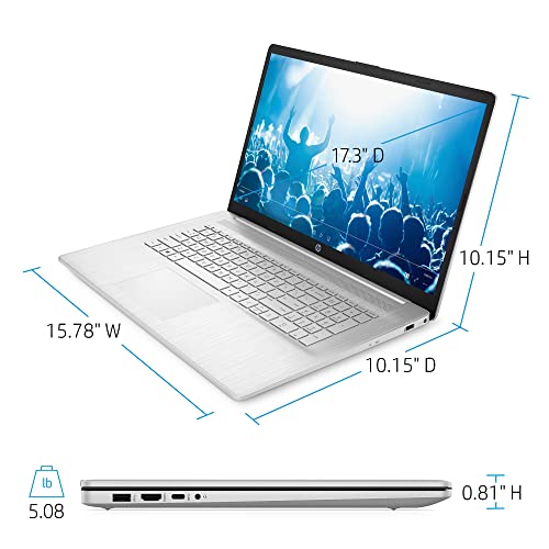 HP 2022 17 17.3" Touchscreen Laptop, Hexa-Core AMD Ryzen 5 5625U up to 4.2GHz(Beat i5-1145G7), 12GB DDR4 RAM, 1TB HDD, 802.11AC WiFi, Bluetooth 5.0, Webcam, Windows 11, BROAG 64GB Flash Stylus