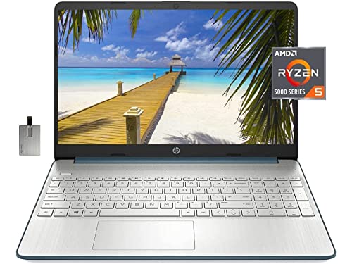 HP 2022 15.6" FHD Laptop, AMD Ryzen 5-5500U Processor(Beats Intel i7-1065G7), 32GB RAM, 2TB PCIe SSD, AMD Radeon Graphics, HD Webcam, Bluetooth, Wi-fi, Win 11, Blue, 32GB USB Business Card