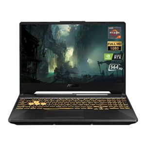 asus 2022 newest tuf a15 gaming laptop, 15.6″ full hd 144hz display, amd ryzen 7 4800h processor, geforce rtx 3050 ti graphics, 16gb ram, 512gb pcie nvme ssd, rgb backlit keyboard, windows 11 home