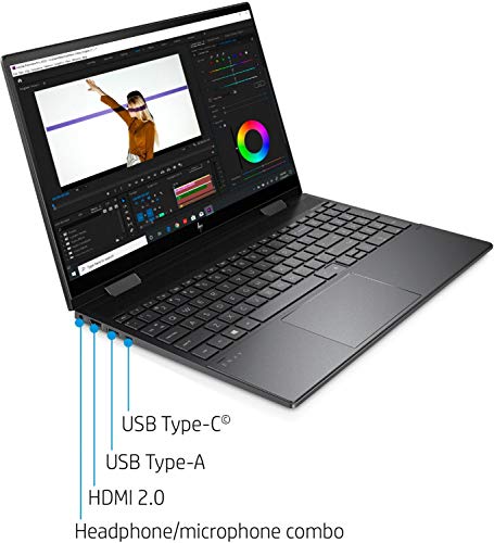 2020 Newest HP ENVY x360 2-in-1 Laptop, 15.6" Full HD Touchscreen, AMD Ryzen 5 4500U Processor up to 4.0GHz, 8GB Memory, 256GB PCIe SSD, Backlit Keyboard, HDMI, Wi-Fi, Windows 10 Home, Nightfall Black