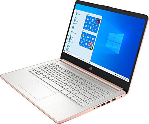 2022 Newest HP Premium 14-inch HD Laptop| Intel Celeron N4020 to 2.8GHz 8GB RAM 128GB(64GB SSD+ 64GB Card)| Webcam Bluetooth HDMI USB-C Wi-Fi| Win 11 S with 1 Year MS 365| LIONEYE Bundle| Rose Gold