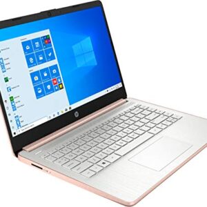 2022 Newest HP Premium 14-inch HD Laptop| Intel Celeron N4020 to 2.8GHz 8GB RAM 128GB(64GB SSD+ 64GB Card)| Webcam Bluetooth HDMI USB-C Wi-Fi| Win 11 S with 1 Year MS 365| LIONEYE Bundle| Rose Gold