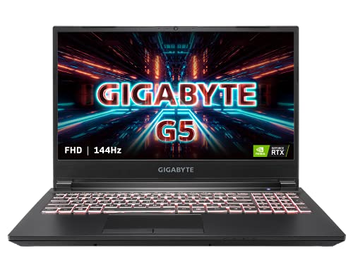 GIGABYTE G5 KC - 15.6" FHD IPS Anti-Glare 144Hz - Intel Core i5-10500H - NVIDIA GeForce RTX 3060 Laptop GPU 8 GB GDDR6 - 16 GB Memory - 512 GB PCIe SSD-Windows 10 Home - Gaming Laptop(G5 KC-5US1130SH)