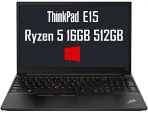 latest lenovo thinkpad e15 15.6″ fhd (16gb ddr4 ram, 512gb pcie ssd, amd 6-core ryzen 5 4500u (beat i7-8750h)), full hd ips business laptop, type-c, hdmi, webcam, windows 10 pro / windows 11 pro