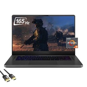 asus rog zephyrus gaming laptop, 15.6″ qhd 165hz dci-p3, amd 8-core ryzen 9 6900hs, geforce rtx 3060 120w, 24gb ddr5, 2tb pcie ssd, vr ready, usb-c, hdmi, rj45, wifi6, rgb, sps hdmi 2.1 cable, win 11