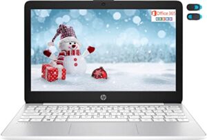 hp 2022 stream 11 laptop, intel quad core celeron n4120, 4 gb ram, 64 gb storage, 11.6” hd anti-glare display, windows 11, long battery life, thin & portable, ysc accessory, includes microsoft 365