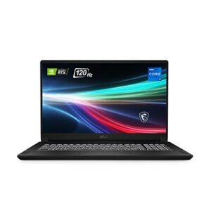 msi creator 17 professional laptop: 17.3″ uhd 120hz 100% adobergb display, intel core i7-11800h, nvidia geforce rtx 3060, 16gb ram, 512gb nvme ssd, thunderbolt 4, win10, core black (b11ue-471)