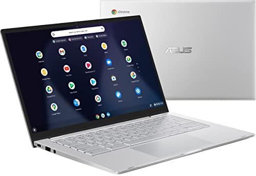 ASUS Chromebook C425 14" FHD Laptop Computer, Intel Core m3-8100Y up to 3.4GHz, 8GB RAM, 64GB eMMC, 802.11AC WiFi, Bluetooth, Backlit Keyboard, Silver, Chrome OS, BROAG USB Extension Cable