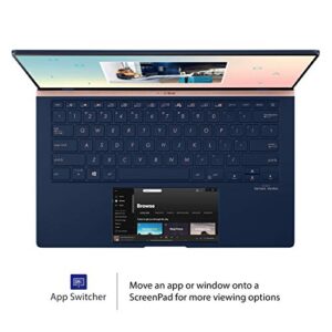 Asus ZenBook 14 Ultra-Slim Laptop 14 Full HD NanoEdge Bezel, Intel Core i7-1065G7, 8GB RAM, 512GB PCIe SSD, NumberPad, Thunderbolt 3, Windows 10 Home, Pine Grey, UX425JA-EB71 (Renewed)