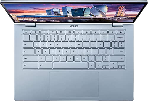 ASUS Newest Flip 2-in-1 14" FHD Touchscreen Chromebook Laptop, Intel Core m3-8100Y(up to 3.4 GHz), 8GB RAM, 320GB Space(64GB eMMC+256GB Card), Webcam, Backlit Keyboard, WiFi, Chrome OS, Silver, JVQ MP