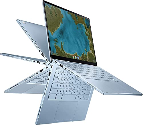 ASUS Newest Flip 2-in-1 14" FHD Touchscreen Chromebook Laptop, Intel Core m3-8100Y(up to 3.4 GHz), 8GB RAM, 320GB Space(64GB eMMC+256GB Card), Webcam, Backlit Keyboard, WiFi, Chrome OS, Silver, JVQ MP