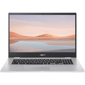 asus chromebook light laptop, 17.3″ fhd widescreen slim-bezel, intel celeron n4500, type-c, wi-fi 6, intel uhd graphics, 17 hours battery life, webcam (4gb ddr4 ram | 32gb emmc+128g sd card)