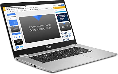 ASUS 15 Slim Chrome OS Laptop Intel Processor up to 2.4GHz 15.6in Full HD NanoEdge-Display with 180 Degree-Hinge 4GB DDR4 64GB Storage WiFi + BT (C523 – Renewed)