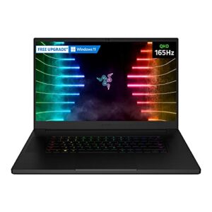 razer blade pro 17 gaming laptop 2021: intel core i7-11800h 8-core, nvidia geforce rtx 3070, 17.3″ qhd 165hz, 16gb ram, 1tb ssd – chroma rgb – thunderbolt 3 – sd card reader