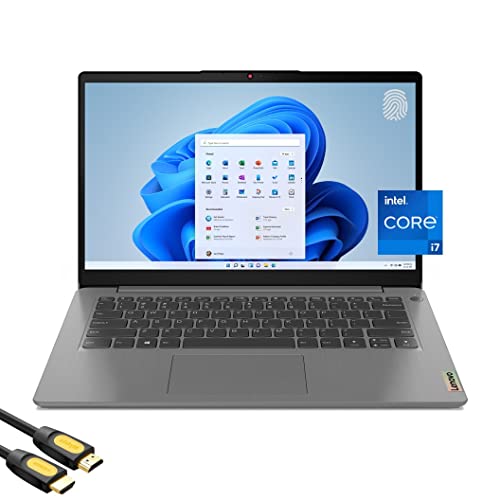 Lenovo IdeaPad 3 14" FHD Laptop, 11th Gen Intel 4-Core i7-1165G7, Intel Iris Xe Graphics, 20GB RAM, 512GB PCIe SSD, FP Reader, Webcam, USB-C, HDMI, SD Card Reader, WiFi 6, SPS HDMI Cable, Win 11 Home