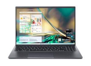 acer swift x intel evo thin & light creator laptop | 16″ wuxga 100% srgb | 12th gen intel i7-1260p | intel arc a370m | 16gb lpddr5 | 512gb gen4 ssd| killer wifi 6e ax1675 | windows 11 | sfx16-52g-73u6