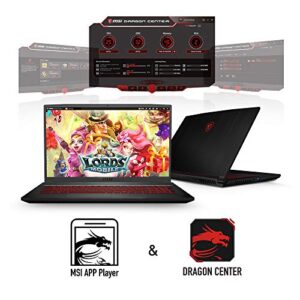 MSI GF63 Thin 9SC-614 15.6" Gaming Laptop, Intel Core i5-9300H, NVIDIA GTX 1650, 8GB, 512GB NVMe SSD, Win10