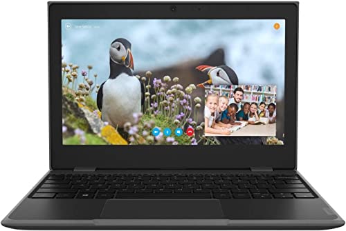 Lenovo 100E Chromebook 2ND Gen Laptop, 11.6" HD(1366 x 768) Display, Intel- Celeron N4020, 4 GB LPDDR4 RAM, 64 GB eMMC, HDMI, MicroSD Card Reader, Windows 10 Pro + Zipnology Cloth - New