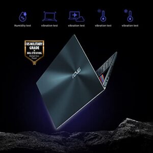 ASUS ZenBook Pro Duo 15 OLED UX582 Laptop, 15.6” OLED FHD Touch Display, Intel Core i9-12900H, 32GB, 1TB, GeForce RTX 3060 Laptop GPU, ScreenPad Plus, Windows 11 Pro, Celestial Blue, UX582ZM-XS96T