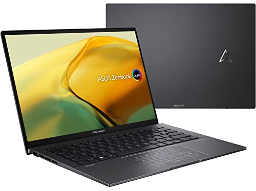 ASUS ZenBook 14 OLED UM3402 14" QHD+ Touchscreen (AMD Ryzen 7-5825U, 16GB RAM, 1TB SSD, 8-Core (Beats i7-1165G7)) Business Laptop, Backlit, Fingerprint, 19 Hr Battery, IST SD Card, Win 11 Home - 2023