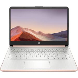 2021 newest hp premium 14-inch hd laptop, intel dual-core processor up to 2.8ghz, 8gb ram, 64gb emmc storage, webcam, bluetooth, hdmi, wi-fi, rose gold, windows 10 with 1 year microsoft 365