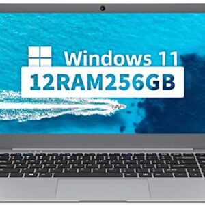 Jumper Laptop 14 Inch Laptops 12GB RAM 256GB ROM SSD Windows 11 Notebook Computer with FHD 1080P Display, 14nm Intel Celeron,Dual speakers,Full Size Keyboard,Large Battery 35520mWH - One Year Warranty