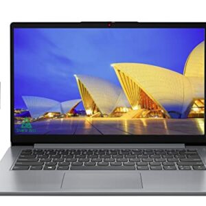 Lenovo 2022 Ideapad 1i 14" HD Laptop, Intel Celeron N4020 Processor, 4GB RAM, 64GB eMMC Flash Memory, Intel HD Graphics 500, HD Webcam, Stereo Speakers, Cloud Grey, Windows 11S, 128GB USB Card