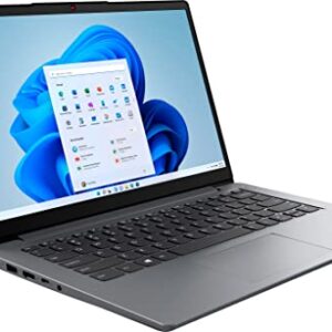 Lenovo 2022 Ideapad 1i 14" HD Laptop, Intel Celeron N4020 Processor, 4GB RAM, 64GB eMMC Flash Memory, Intel HD Graphics 500, HD Webcam, Stereo Speakers, Cloud Grey, Windows 11S, 128GB USB Card