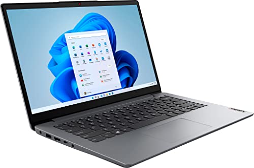 Lenovo 2022 Ideapad 1i 14" HD Laptop, Intel Celeron N4020 Processor, 4GB RAM, 64GB eMMC Flash Memory, Intel HD Graphics 500, HD Webcam, Stereo Speakers, Cloud Grey, Windows 11S, 128GB USB Card