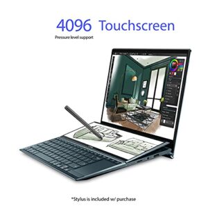 ASUS ZenBook Duo 14 UX482 14” FHD Touch Display, Intel Evo Platform, Core i7-1195G7, 8GB RAM, 512GB PCIe SSD, ScreenPad Plus, Windows 10 Home, Wifi 6E, Celestial Blue, UX482EAR-DB71T