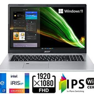 Acer Aspire 5 A517-52-75N6 Laptop | 17.3" Full HD IPS Display | 11th Gen Intel Core i7-1165G7 | Intel Iris Xe Graphics | 16GB DDR4 | 512GB SSD | WiFi 6 | Fingerprint Reader | BL Keyboard | Windows 11