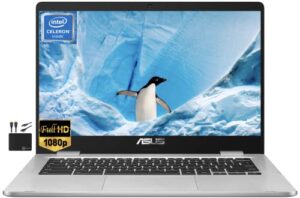 2022 newest asus chromebook 14″ fhd nano-edge display light laptop, intel celeron n3350 (up to 2.4ghz), 4gb ram, 32gb emmc, hd webcam, wifi, hdmi, 802.11ac, bluetooth, usb-c,chrome os, w/marxsolcables