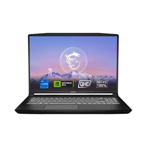 msi creator m16 16″ 60hz qhd+ content creation laptop: intel core i7-13620h, rtx 4060, 32gb ddr5, 1tb nvme ssd, 180-degree lay-flat, usb 3.2 type c, hdmi, win 11 home: black b13vf-453us