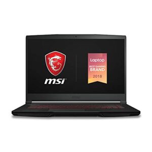 msi gf63 thin 9sc-068 15.6″ gaming laptop, thin bezel, intel core i5-9300h, nvidia geforce gtx1650, 8gb, 256gb nvme ssd