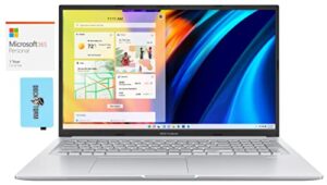 asus vivobook 17x home & business laptop (amd ryzen 7 5800h 8-core, 24gb ram, 2tb pcie ssd, amd radeon, 17.3″ 60hz full hd (1920×1080), wifi, win 11 home) with ms 365 personal , hub