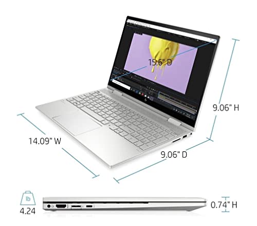 HP Envy x360 2-in-1 15.6" Touchscreen Laptop, Intel Core i5-1135G7, Intel Iris Xe Graphics, 16GB DDR4 RAM, 512GB PCIE SSD, Backlit Keyboard, Fingerprint, Stylus Pen, Win 11 Home, Silver