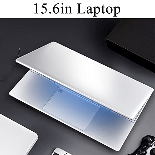 Estink 15.6 inch Laptop, CPU Portable Silver Laptop, 2k Resolution IPS Screen , 16GB Ram, with Backlit Keyboard and Large Touchpad, for Windows 11, Can be Used for Office Games Learning(16+128G)