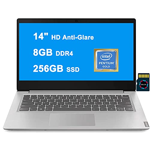 Lenovo Ideapad S145 14 Laptop Computer I 14" HD Anti-Glare Display I Intel Pentium Gold 5405U I 8GB DDR4 256GB SSD I Dolby Audio Webcam HDMI Win 10 + 32GB MicroSD Card