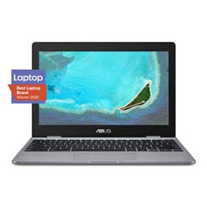 asus chromebook c223 11.6″ hd chromebook laptop, intel dual-core celeron n3350 processor (up to 2.4ghz), 4gb ram, 32gb emmc storage, premium design, grey, c223na-dh02