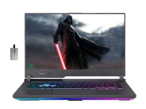 asus 2022 rog strix g15 15.6” fhd 144hz gaming laptop, amd ryzen 7-4800h, 16gb ram, 512b pcie ssd, backlit keyboard, geforce rtx 3060 graphics, windows 11 home, gray, 32gb snowbell usb card